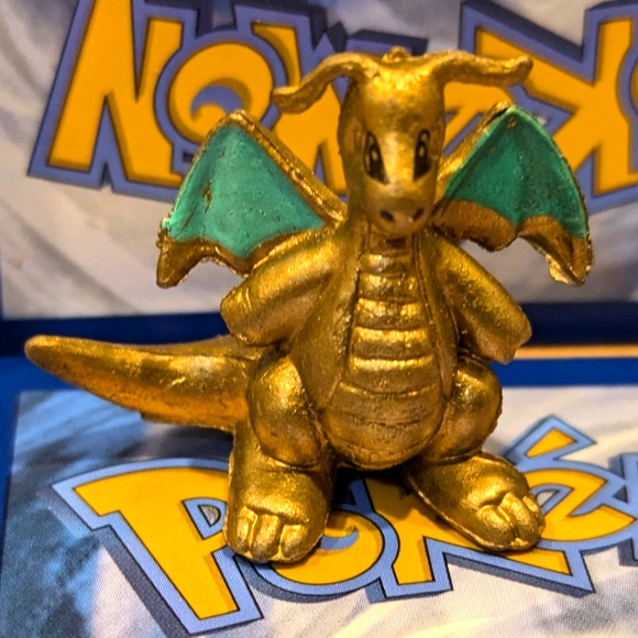 Pokemon | Toys | Dragonite Gold Pokemon Action Figure | Poshmark